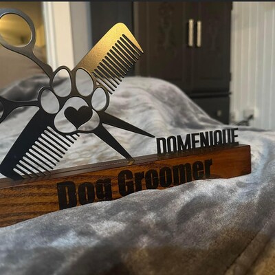 Custom Excavator Desk Name Plate Wedge, Personalized Nameplate Office ...