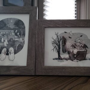 5x7 Giclée Art Print Pen and Ink Drawing of Cute Grim Reaper - Etsy