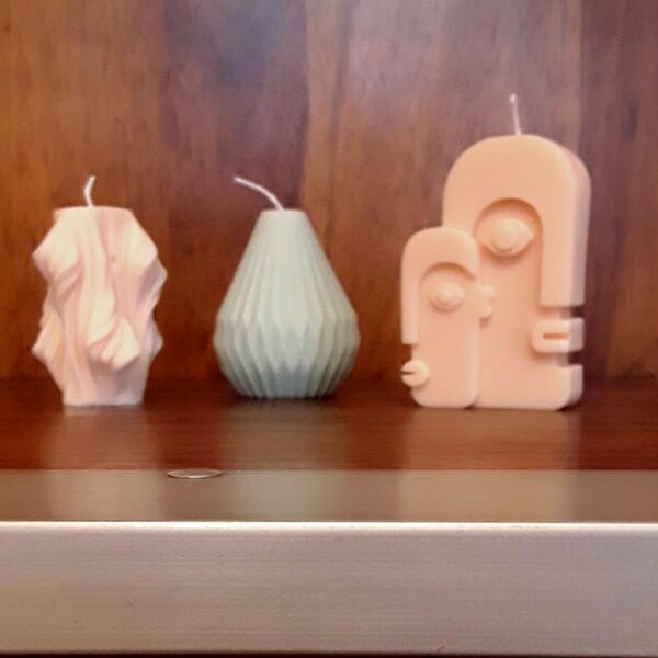 Decorative Wavy Candle Wave Design Home Decoration Candle Artistic ...