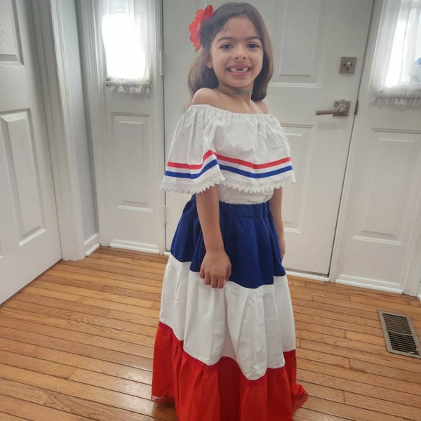 Puerto Rico Traditional Bomba Dress for Ladies - Etsy
