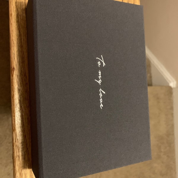 4x6" Boudoir Linen Box - Linen Fabric Photo Storage Box, Boudoir ...