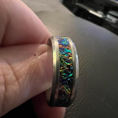 Dichrolam Inlay Ring - Etsy