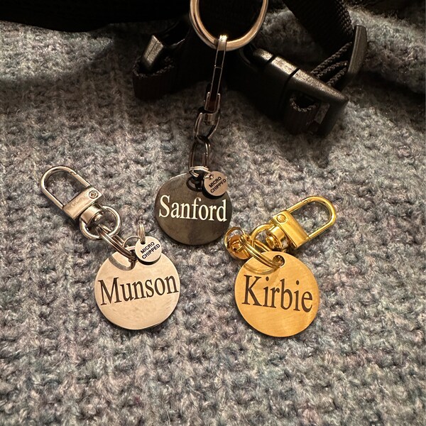 Microchip Dog Tag, Custom Dog Tag, Microchipped, Pet Tag, Dog ID Tag ...