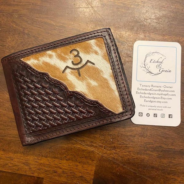 Hand Tooled Leather Hair Clip | Western Claw Clip | Western Hair ...