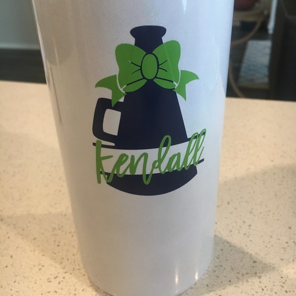 Cheerleader Decal | Cheerleading Decal | Megaphone Decal | Personalized ...
