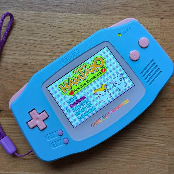 Custom Baby Blue Game Boy Advance: IPS Display, USB-C Rechargeable - Etsy
