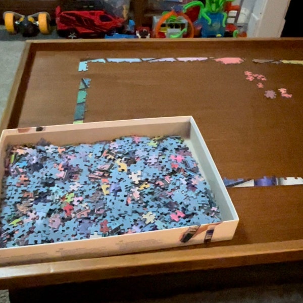 Jigsaw Puzzle Board 30" X 40" With Lazy Susan Turntable - Etsy