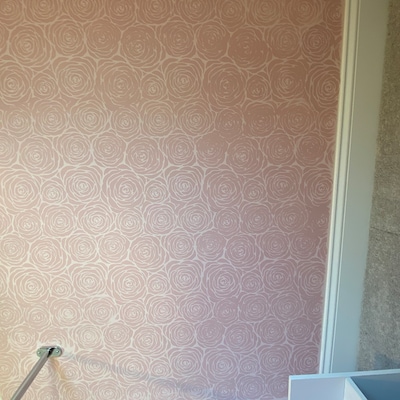 Roses Allover Wall Stencil WALL STENCILS Instead of Decals Easy to Use ...