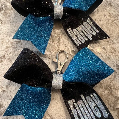 Cheer Bow Key Chain or Back Pack Bow. Customized in Your - Etsy