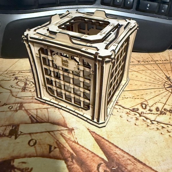 Dice Jail Laser Cut File: SVG, PDF, CDR (3mm-5mm Plywood) - Etsy