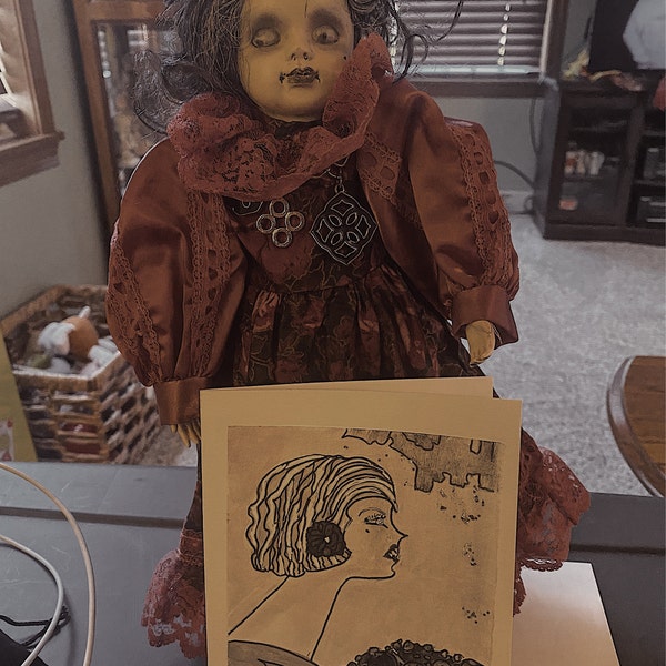 Creepy Art Doll, Haunted, Evil, Halloween, Spooky Gift, Vintage One of ...
