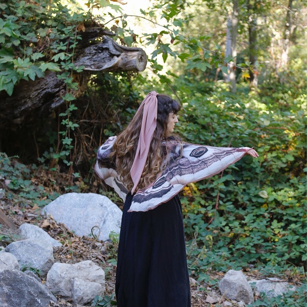 Moth Butterfly Cape Emperor Moth Cloak Dance Wings Costume Short Small ...