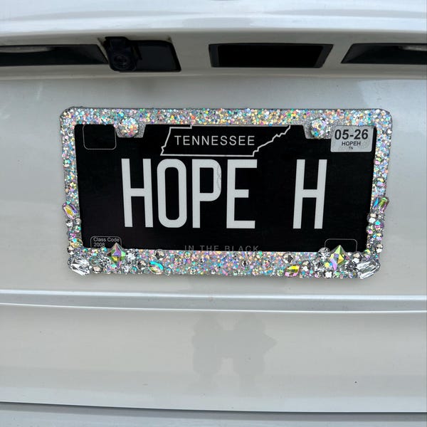 3D Pearl License Plate Frame Hand Made in America Holder Anti Theft ...