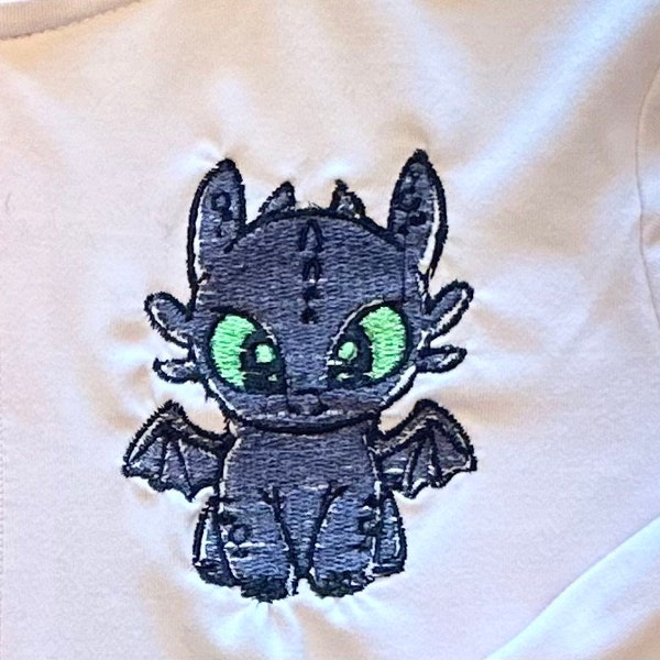 Toothless Dragon- Night Fury- Machine Embroidery Design, 5 Sizes ...