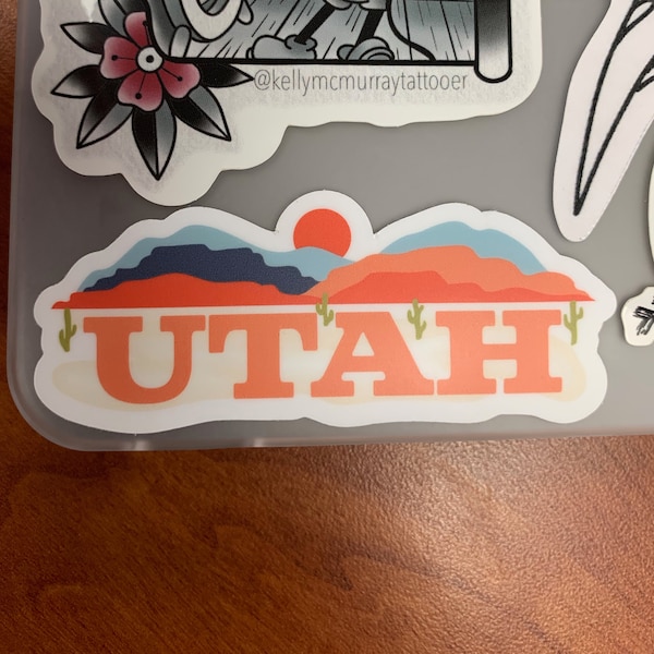 Utah Travel Sticker | UT State Souvenir, Vinyl Die Cut, Decal, Durable ...