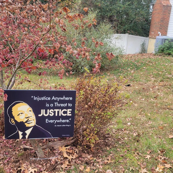Martin Luther King Justice Yard Sign // 2-sided // Protest Sign ...