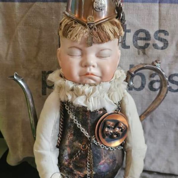 CRAZY PINK LADY, Dolloween, Halloween Decor, Porcelain Dolls, Creepy ...