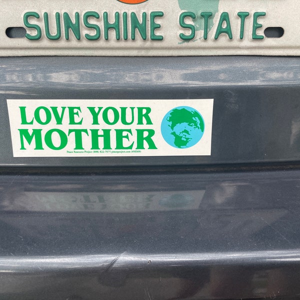 Love Your Mother - Small Environmental Bumper Sticker / Laptop Decal or ...