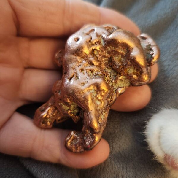 PURE COPPER NUGGET 2 1/2" 4-6 Oz Large Native Float Copper Raw Rocks ...