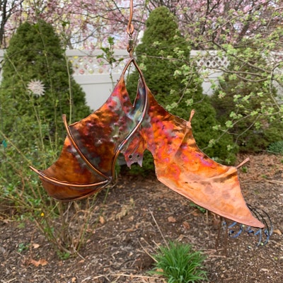 Bat Wind Catcher Bat Wind Spinner Bat Mobile Copper Bat Wind Catcher ...