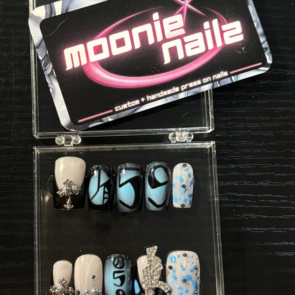 G59 Suicideboys Greyday Airbrush Spiked Press on Nails | Custom ...