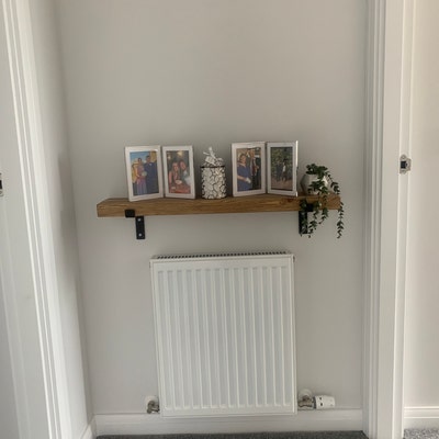 Rustic Radiator Shelf With Shelf Brackets - Etsy UK