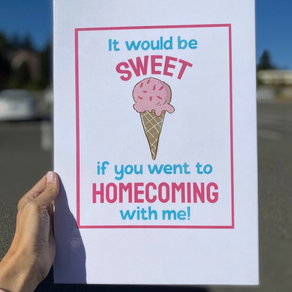 Ice Cream Promposal Ideas "it Would Be Sweet If You Went to Homecoming ...