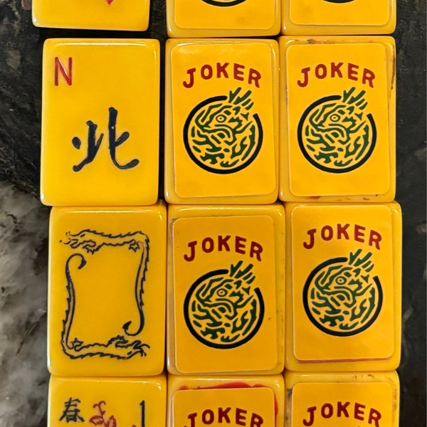 Mah Jongg Jong Mahjong 10 Joker Stickers Dragon Set 950b Free Shipping ...