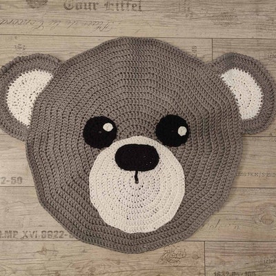 CROCHET PATTERN Teddy Bear Animal Rug - Etsy