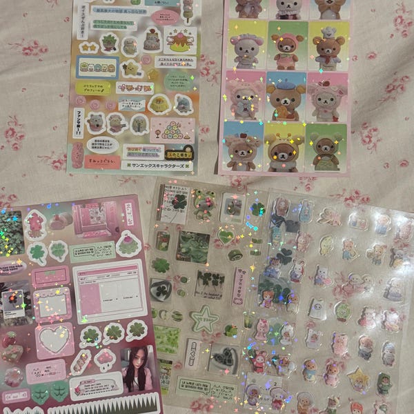 Kawaii Sticker Sheets | Cute Stawberry Sticker Sheets | Kpop Polco Deco ...
