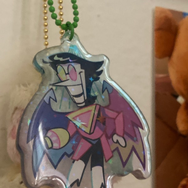 Spamton NEO Deltarune Holographic Keychain - Acrylic and Epoxy Charm 2. ...