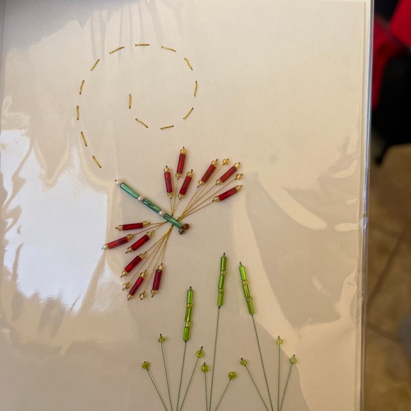 Dragonfly - Hand Embroidered / Hand Stitched / Handmade Card - Etsy