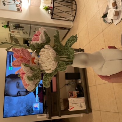 4/6pack Crochet Gradient Rose Flowers for Home Deco Handmade - Etsy