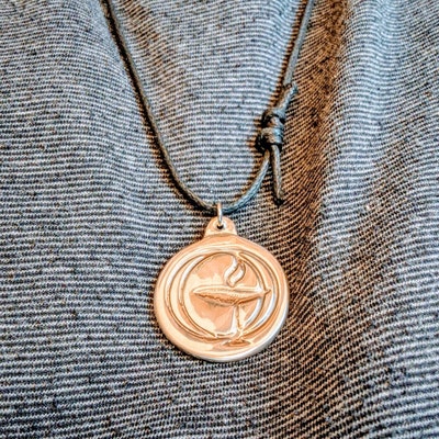 Flaming Chalice Pewter Pendant Unitarian Universalist Size: 1-1/8 ...