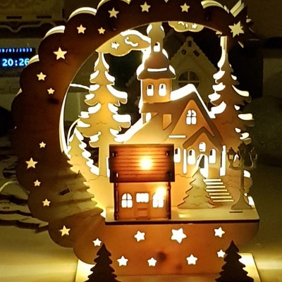 Night Light Laser Cut Files Cnc Router Plans DXF SVG CDR Lamp Vector ...