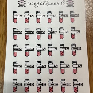 Planner Sticker | Blood Test Blood Draw - Etsy