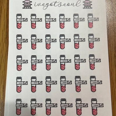 Planner Sticker Blood Test Blood Draw - Etsy