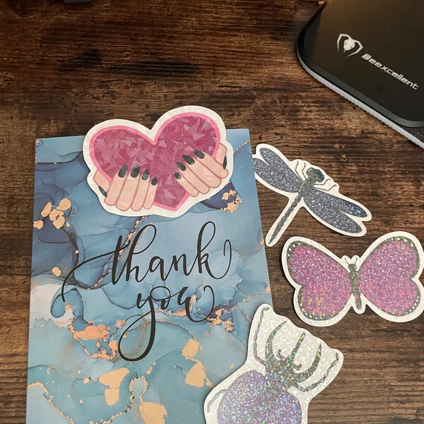 Dragonfly Holographic Sticker, Sparkly Dreamy Bug, Colorful Insect ...