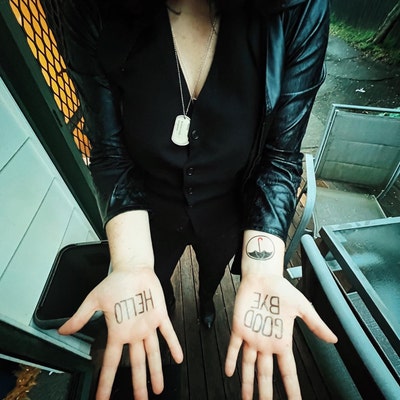 Klаus Hаrgrеeves Temporary Tattoos Realistic Hello, Goodbye, Umbrella ...