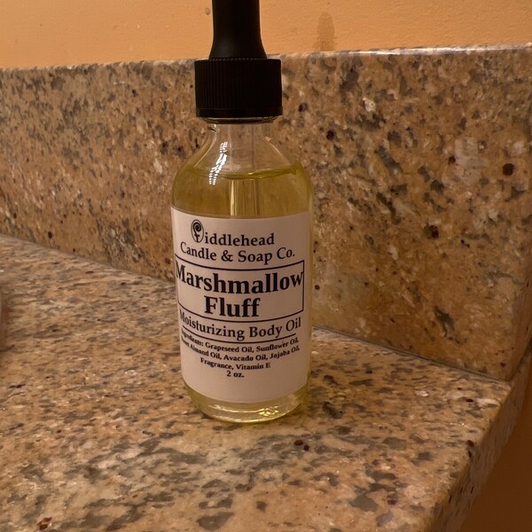 Marshmallow Fluff Body Oil, Natural Body Oil, Massage Oil, Hydrating ...
