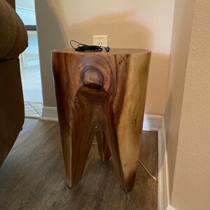 Teak Twist Pedestal Twisted End Table Teak Plant Stand Modern Furniture ...