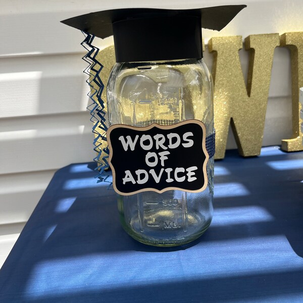 Graduation Mason Jar Centerpiece, Graduation Party, College Grad, High ...