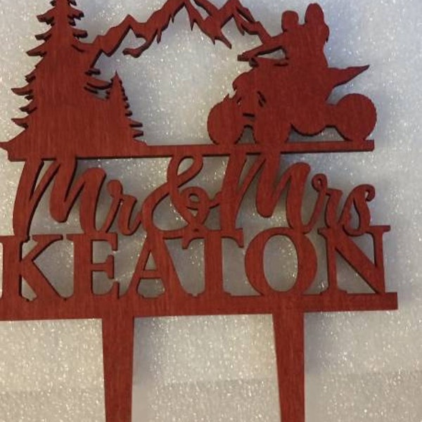 Wedding Cake Toppers,atv Wedding Cake Topper,atv Cake Topper,4 Wheeler ...