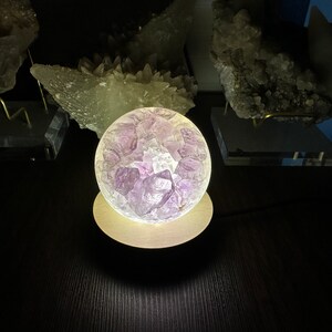 Crystal Light Stand // MADE TO ORDER // Crystal Lamp // Led Light ...