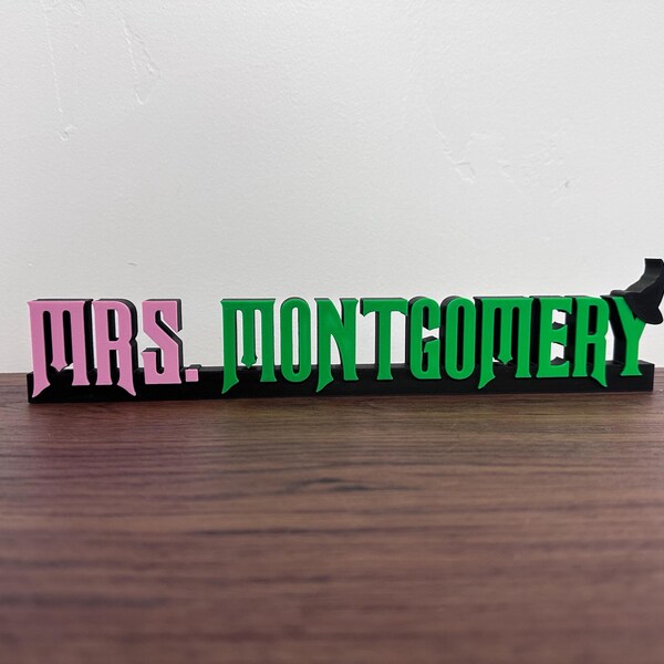 3D Printed Wicked Style Custom Name Plate - Etsy