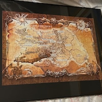 Fourth Wing & Iron Flame World Map Aluminum Print - Rebecca Yarros Art ...