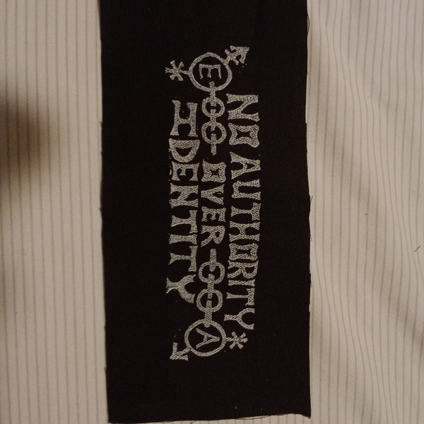 No Authority Over Identity Banner Print Patch - Etsy