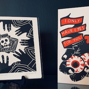 The Apothecary. Spooky Linocut Print. Drawlloween Halloween | Etsy