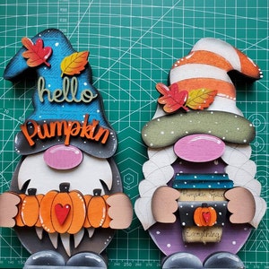 Add-on Interchangeable Gnome SVG File Hello Pumpkin Fall Add-on Laser ...