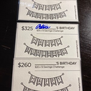 Happy Birthday Balloons Printable Savings Challenge Savings Tracker ...